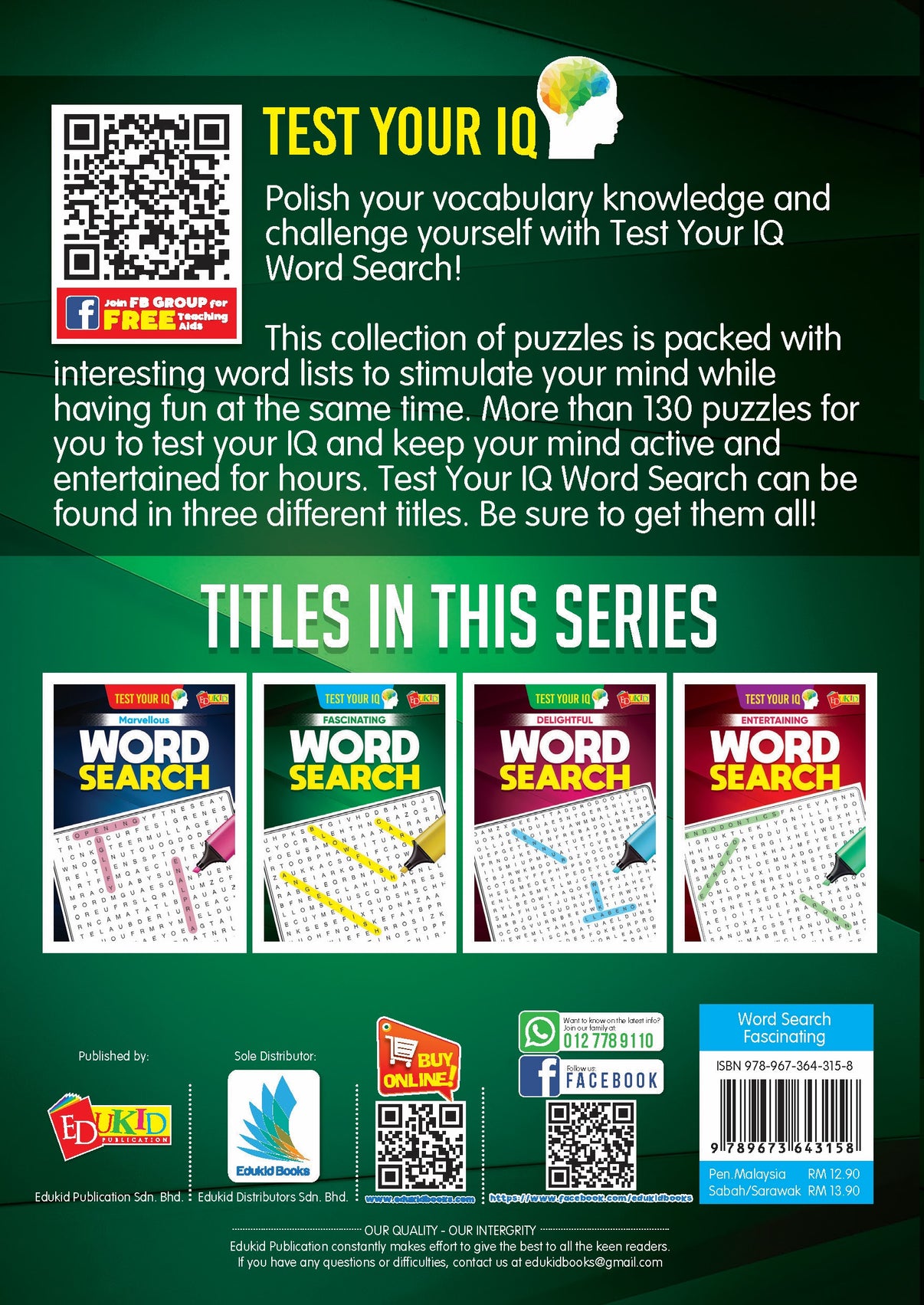 Test Your IQ Fascinating Word Search – Edukidbooks