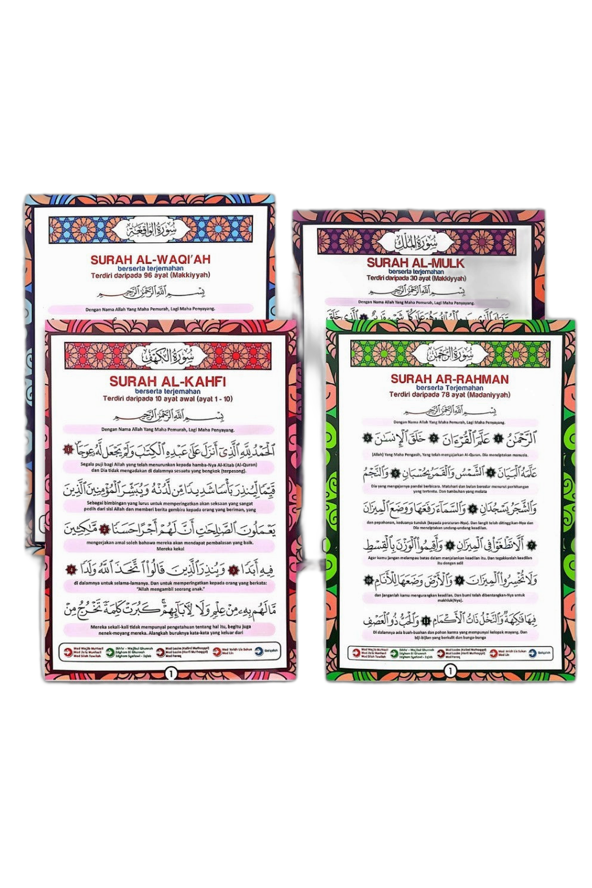 Set Kad Surah Poster 4 SURAH – Edukidbooks